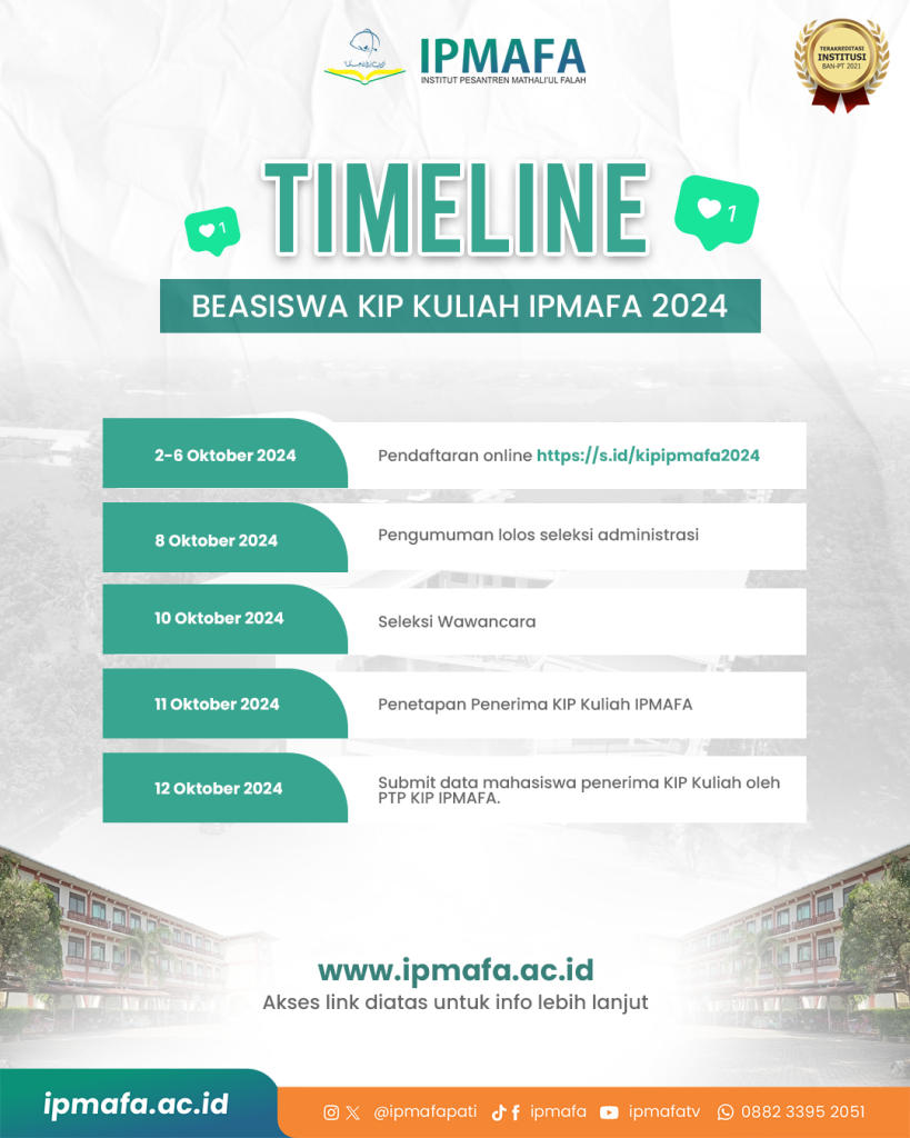 Pendaftaran Beasiswa KIP Kuliah IPMAFA 2024 Resmi Dibuka: Cek Persyaratan dan Alur ...